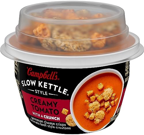 Amazon.com : Campbell's Slow Kettle Style Creamy Broccoli Cheddar Bisque, 15.5 oz Microwavable ...