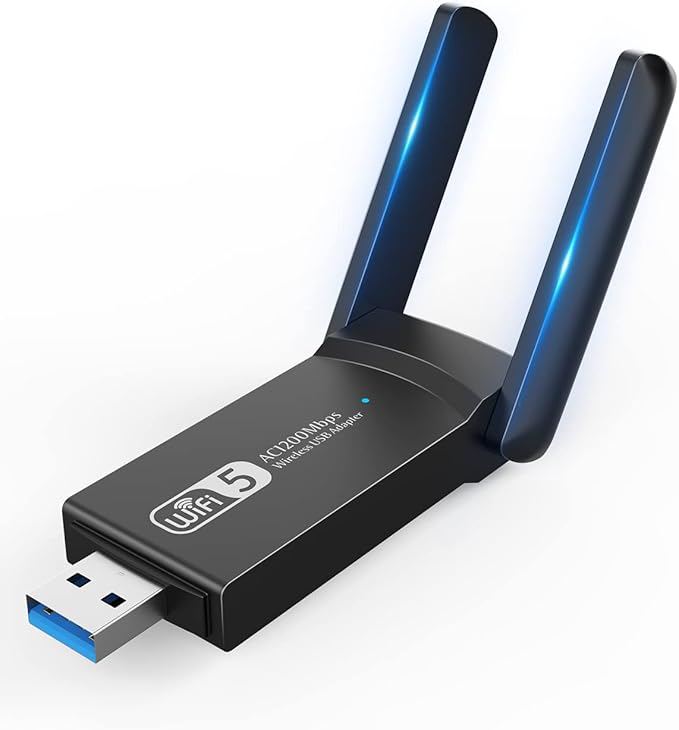 ElecMoga Wifi dongle, 1200Mbps USB WI-FI Adapter Dual Band 5.8GHz / 2 ...