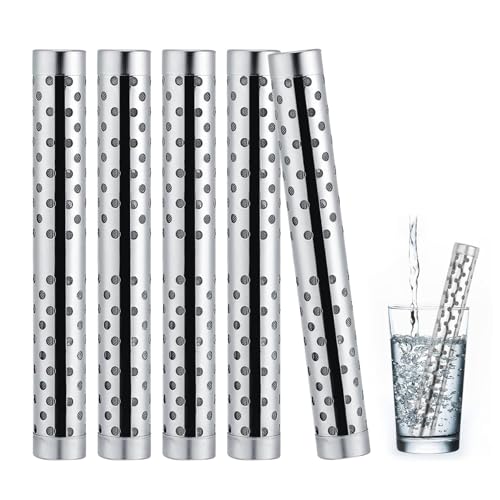Agatige 5Pcs Alkaline Water Filter Sticks, Portable Stainless Steel PH ...