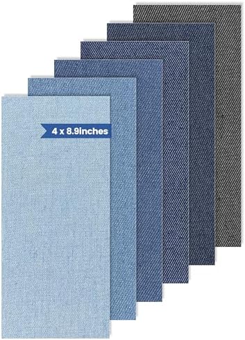 Amazon.com: Dark Blue Denim Stretch Jean Patches Super Strong Iron On ...