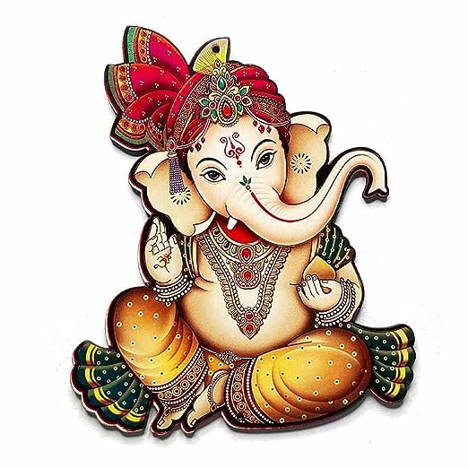 Buy Khusha Creations Ganesh Ji MDF Wooden Cutout | Toran Making| Wall ...