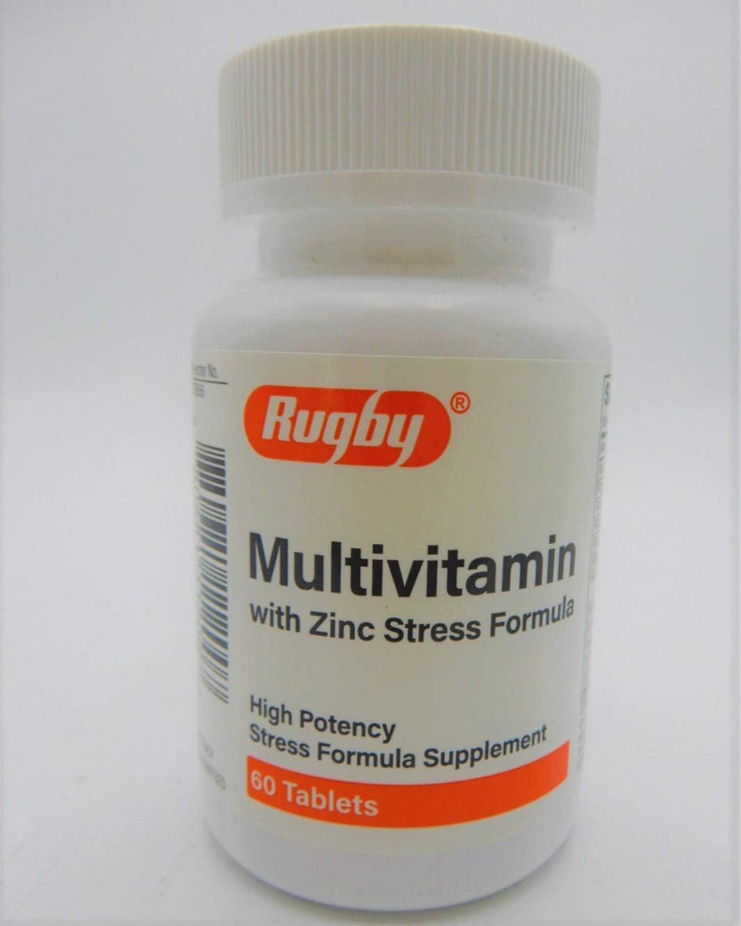 Amazon.com: RUGBY MULTIVITAMIN with ZINC Stress Formula 60CT Pack of 1 ...
