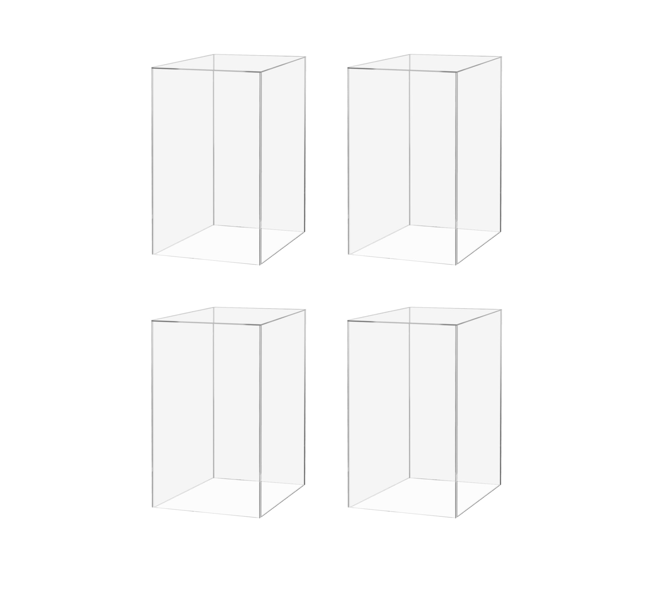 Amazon.com: 4 Pack Socle Clear Acrylic Display Box with One Open Side ...
