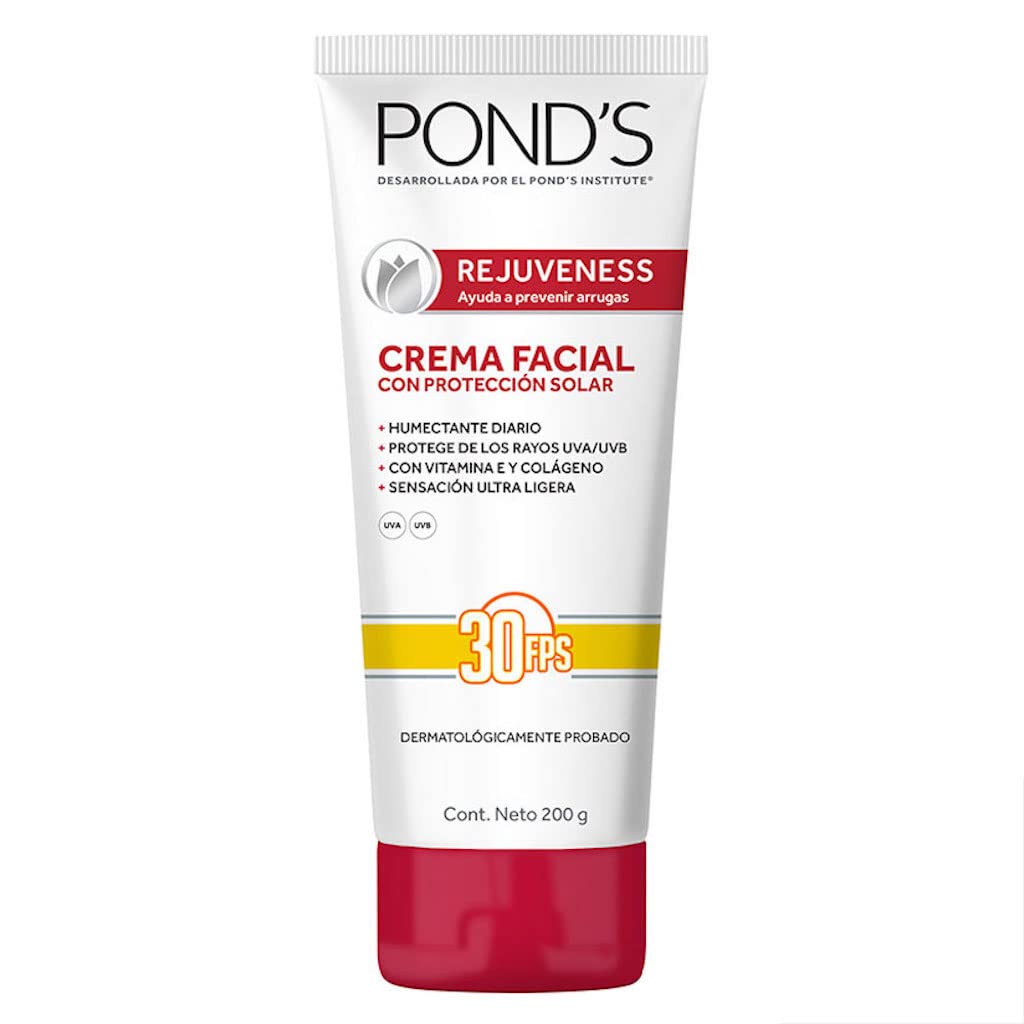 Pond's Crema Facial Rejuveness con Factor de Protección Solar 30, 200 g ...