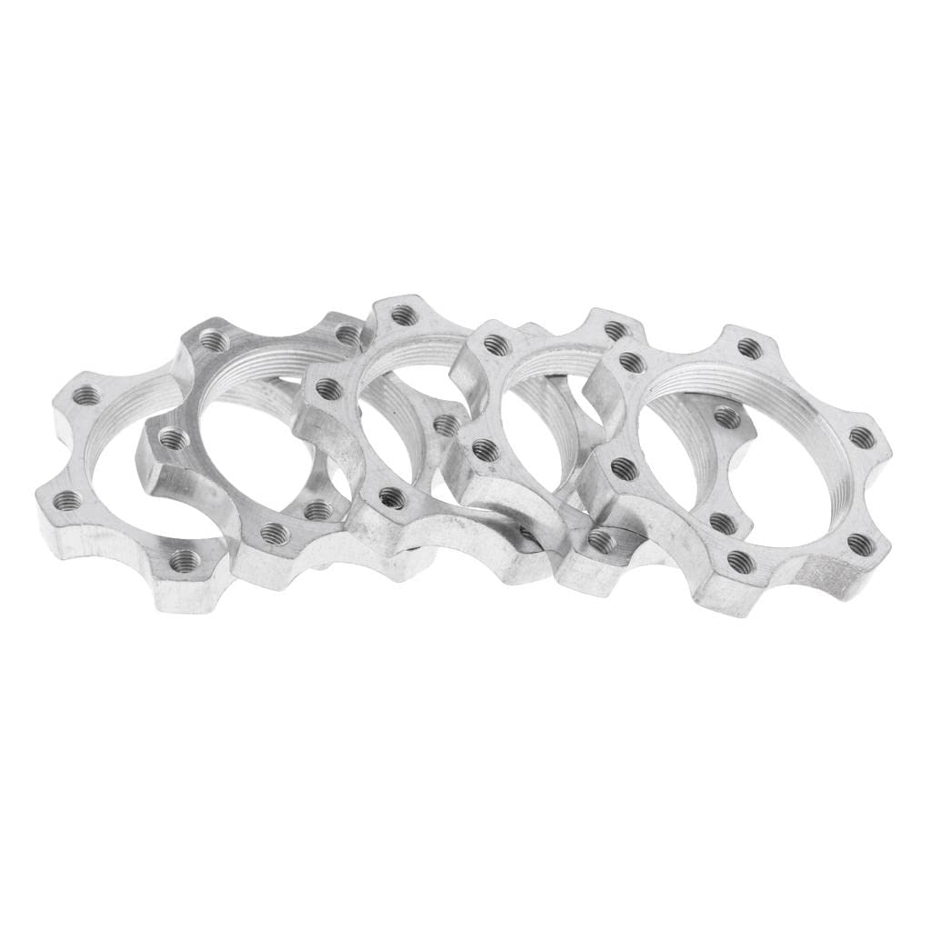 ATORSE® 5Pcs Heavy Duty 44Mm Bicycle Free Wheel Threaded Hubs Nut 6 ...