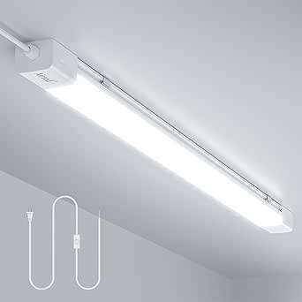 Airand LED Shop Light Fixture 4FT Plug in Ceiling Lights, 36W 5000K ...