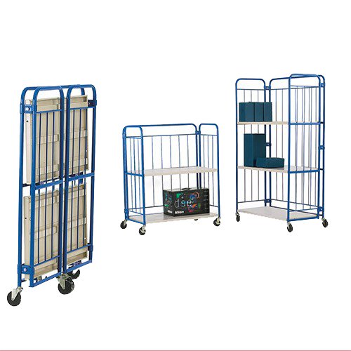 SHS Handling HG3424-3 Folding Shelf Trolley, 3 Shelves : Amazon.co.uk ...