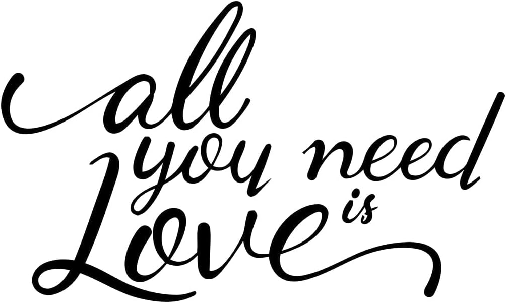 Adesivi murali Tutto ciò di cui hai bisogno è amore - Citazione Home ...