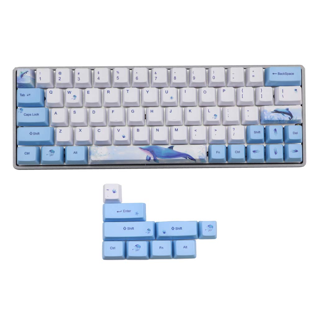 Buy huiingwen 72 Keys Whale Keycaps, OEM PBT Full Set Keycaps PBT Dye ...