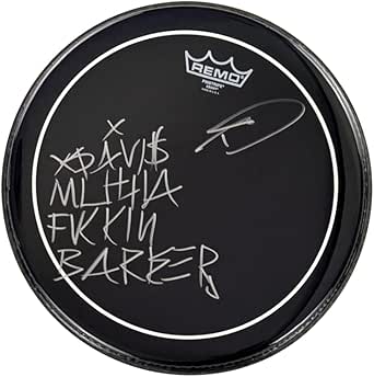 Amazon.com: Blink-182 Band x2 Signed Autograph 13" Drumhead - Signed by ...