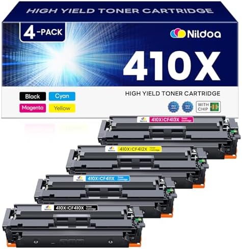 Amazon.com: 410X Toner Cartridges 4 Pack Replacement for HP 410A 410X ...