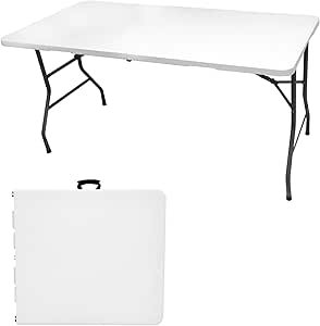 Amazon.com: YDY+YQY Folding Table, 5 Foot Plastic Heavy Duty Craft ...