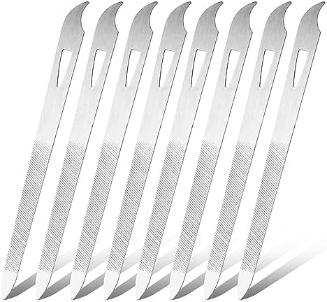 Amazon.com : 6 Pieces Stainless Steel Nail File Metal Diamond Nail ...