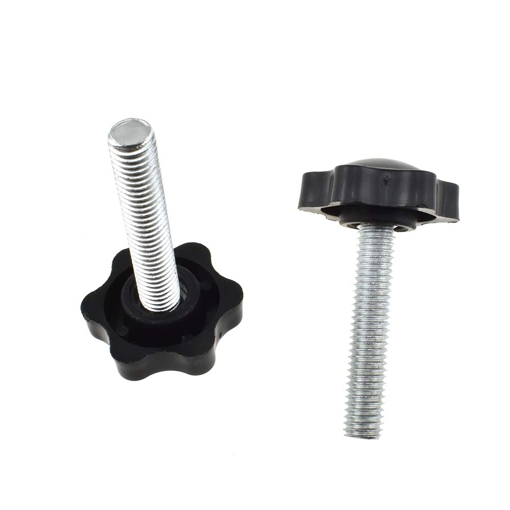 Buy HAHIYO Hex Handle Threaded Knobs Star Bump Shape M8 40mm Screw ...