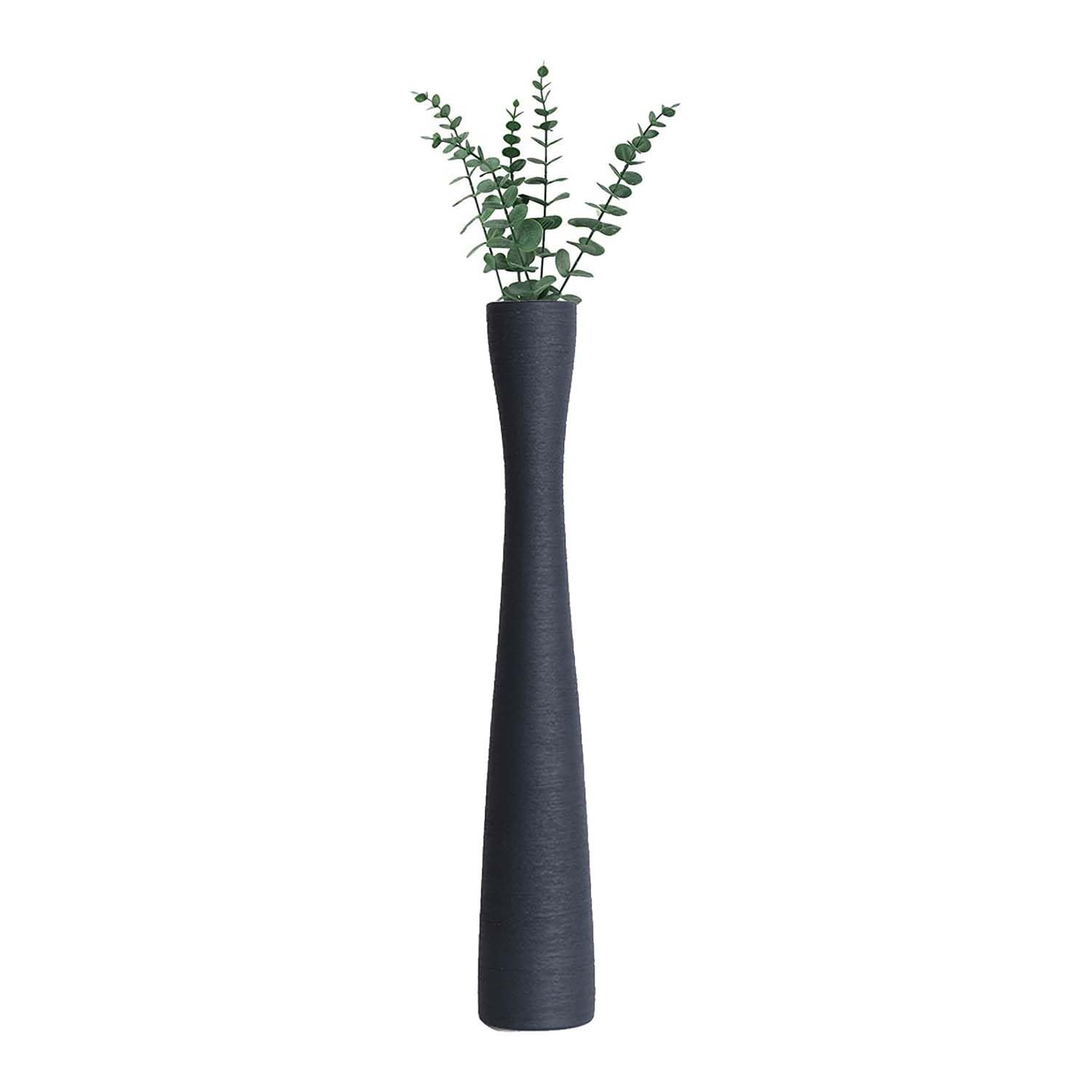 42cm Black Vase,Tall Vases Floor Standing,Thin Vases for Flowers Pampas ...