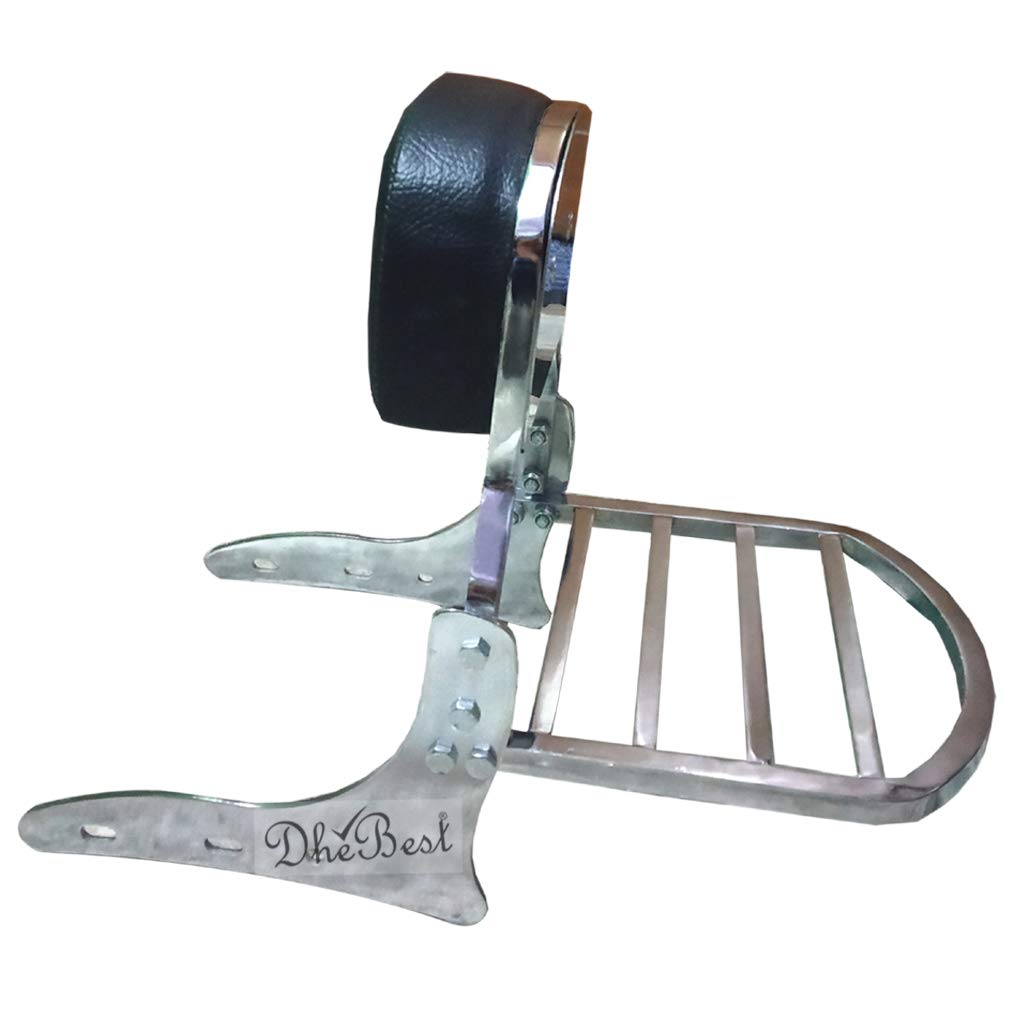 Dhe Best BA-02 Bike Bullet Backrest Support Pillion Black Cushion with ...