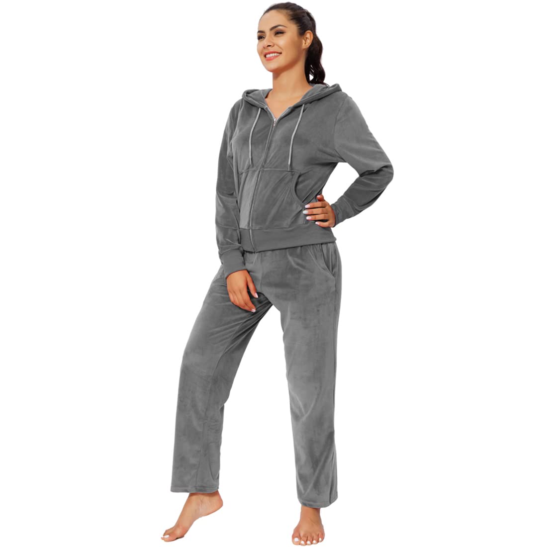 Amazon.com: MINANUO Tracksuit 2 Pieces Joggers Outfits for Women ...