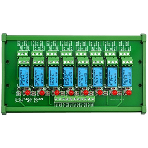 Snapklik.com : Electronics-Salon DIN Rail Mount 8 DPDT Signal Relay ...