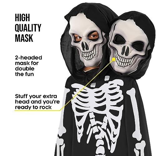 Morph Skeleton Costume for Kids, 2-Headed Skeleton Costumes for Boys ...