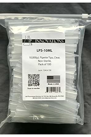 10ML Pipet Tips, Clear, Bulk, PK100: Amazon.com: Industrial & Scientific
