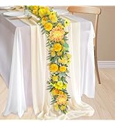 Amazon.com: Spring Garland 6FT Hydrangea Flower Garland Faux Greenery ...