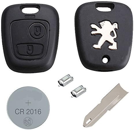 Peugeot DIY Repair Kit - Replacement 2 Button Remote Car Key Fob Case ...