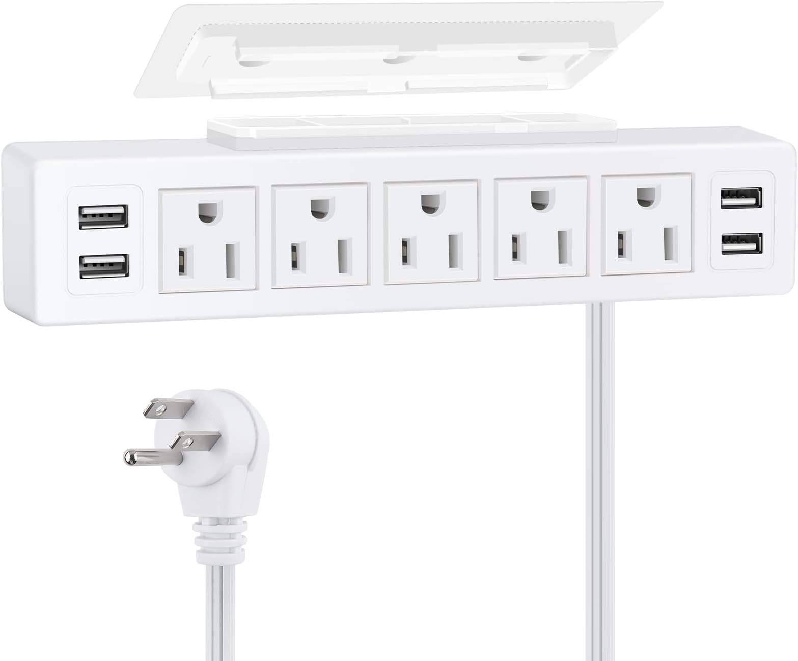 Amazon.com: Under Desk Power Strip, VILONG Adhesive Wall Mount Power ...