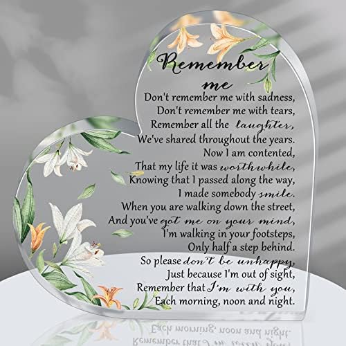 Amazon.com: Sympathy Gifts Memorial Bereavement Gifts Acrylic Heart ...