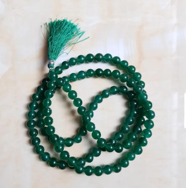 Gemstone Industry Premium 108 Emerald Beads Mala Marakatha Pathar Mala ...