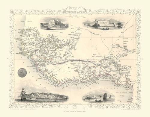Amazon | John Tallis Map of Western Africa 1851: Colour Print of Map of ...