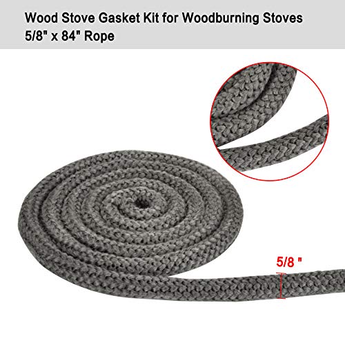 Snapklik.com : Wood Stove Gasket, 5/8 X 84 Graphite Impregnated ...