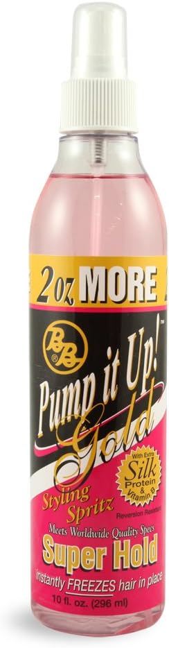 Amazon.com : BB Pump it Up! Gold Spritz, Styling, Super Hold, 10 oz ...