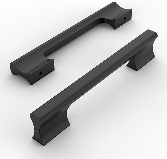 Amerdeco 10 Pack Matte Black Cabinet Pulls 5 Inch(128MM) Hole Centers ...