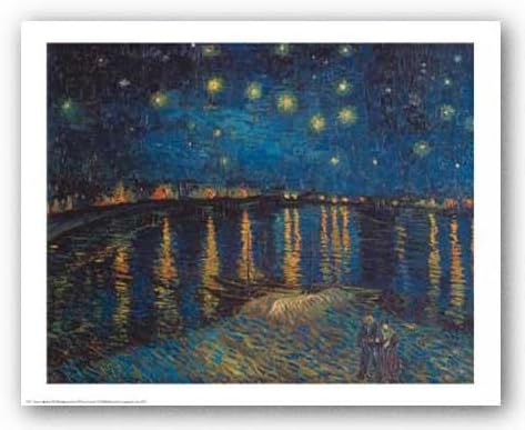 Amazon.com: Starlight Over the Rhone by Vincent van Gogh 27"x21.5" Art ...
