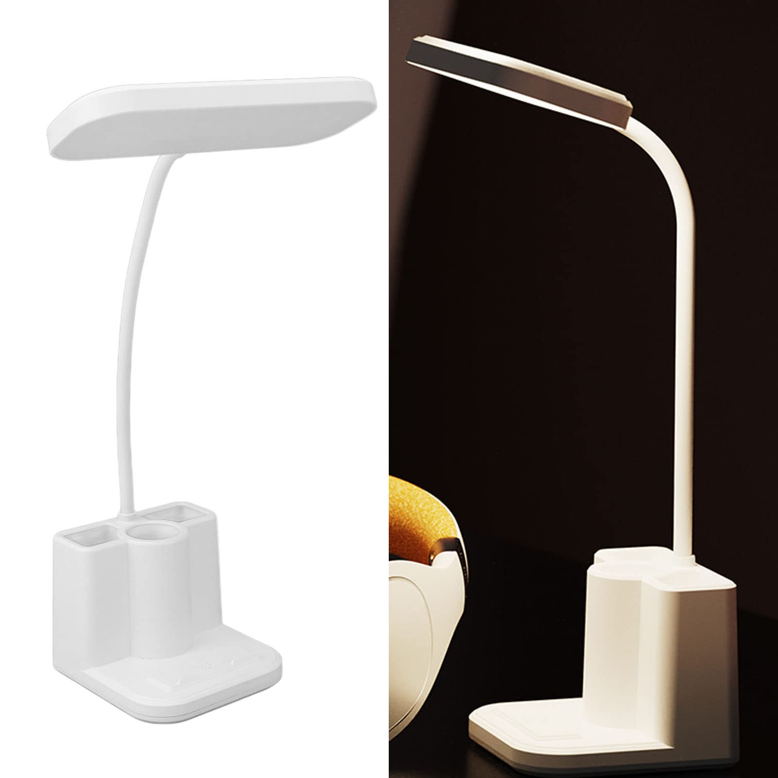 Amazon.com: LED Desk Lamp with Pen Holder, Flexible, USB Charging, 3 ...