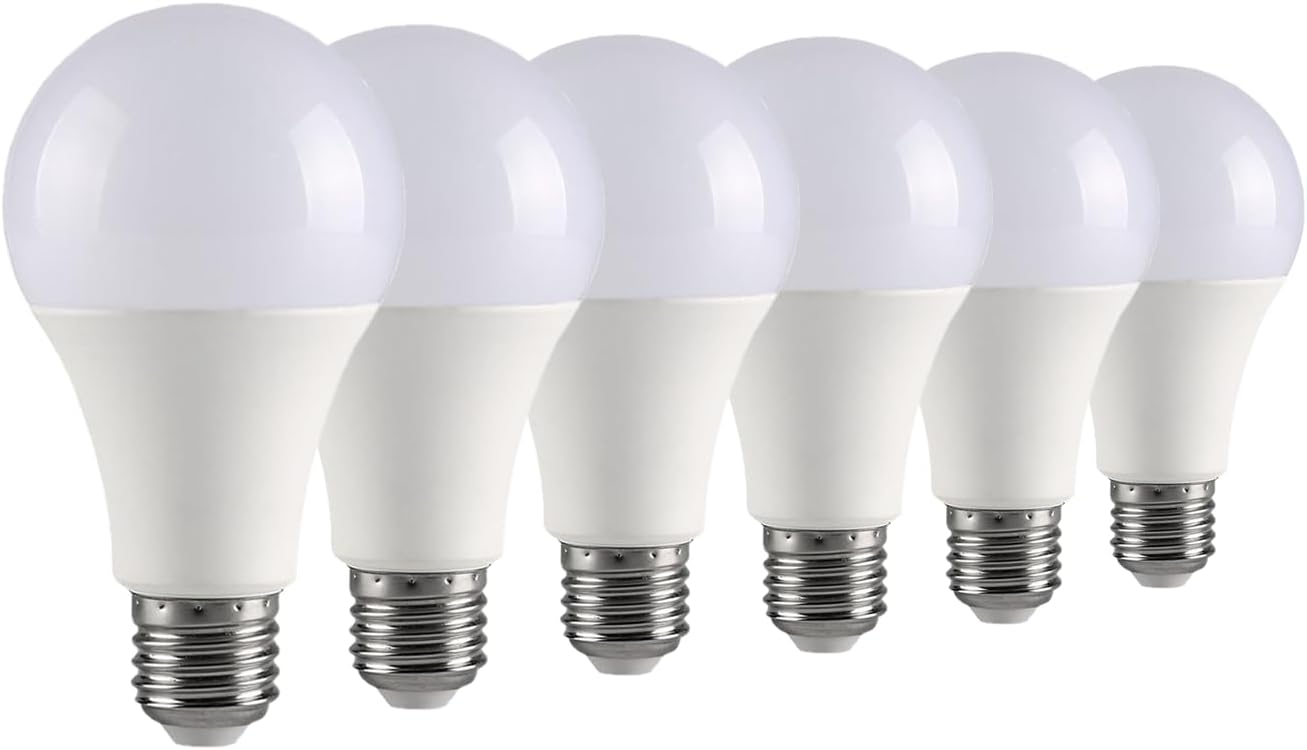6-Pack 3 Way Bulb 50 100 150W Replacement LED Light Bulbs, Daylight ...