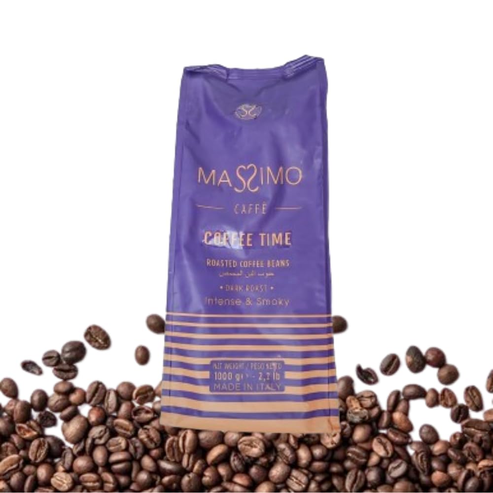 Amazon.com : Massimo Caffe Coffee Time Italian Flavored Medium & Dark Roast Coffee Beans ...