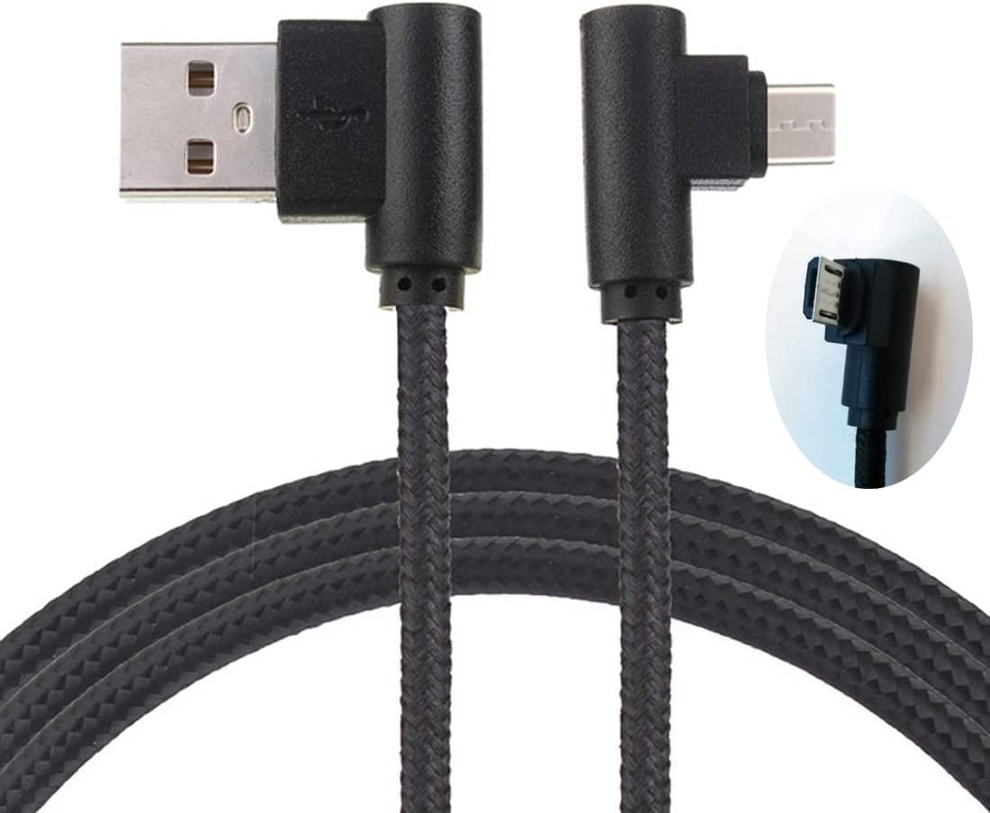 Mr. Gadget's Solutions Right Angle Micro USB Cable, Nylon Braided 90 ...