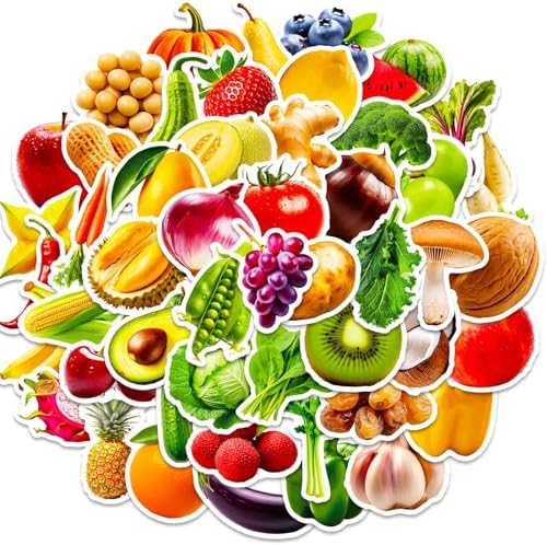 Amazon.com: Kigibo Food Stickers for Kids, 110pcs Fruit Vegetable ...