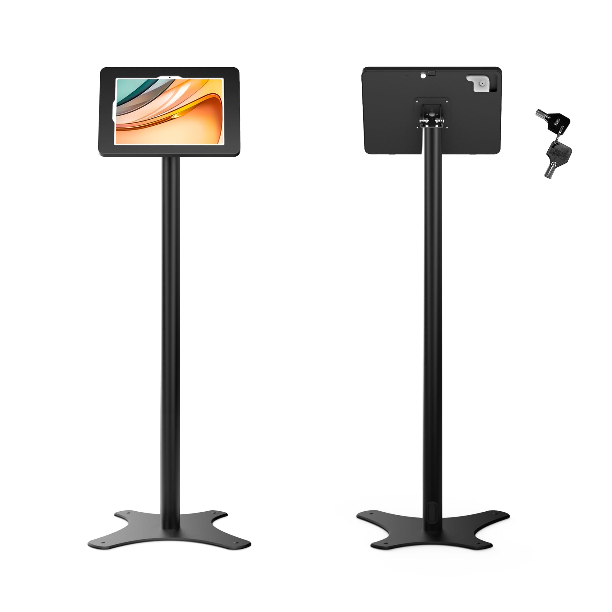 Amazon.com: Beelta Tablet Kiosk Floor Stand, Anti-Theft, Rotate ...