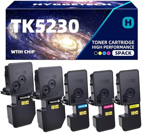 Hyggetech TK5230 TK-5230 5er Toner kompatibel mit Kyocera TK5230 TK ...