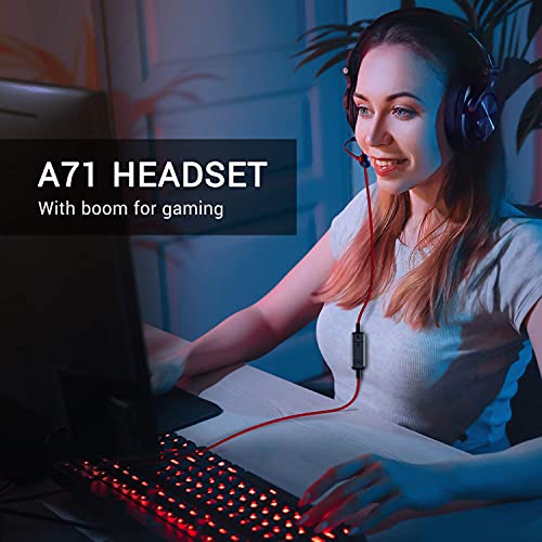 OneOdio A71D PC Headsets with Microphone, Multifunctional Headset with ...