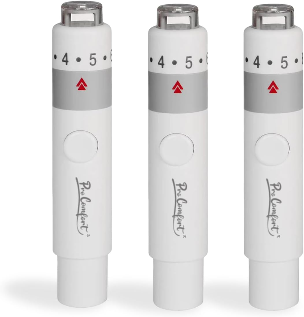 Amazon.com: Pro Comfort Lancing Device Pen Less Pain, 3-Pack, Blood ...