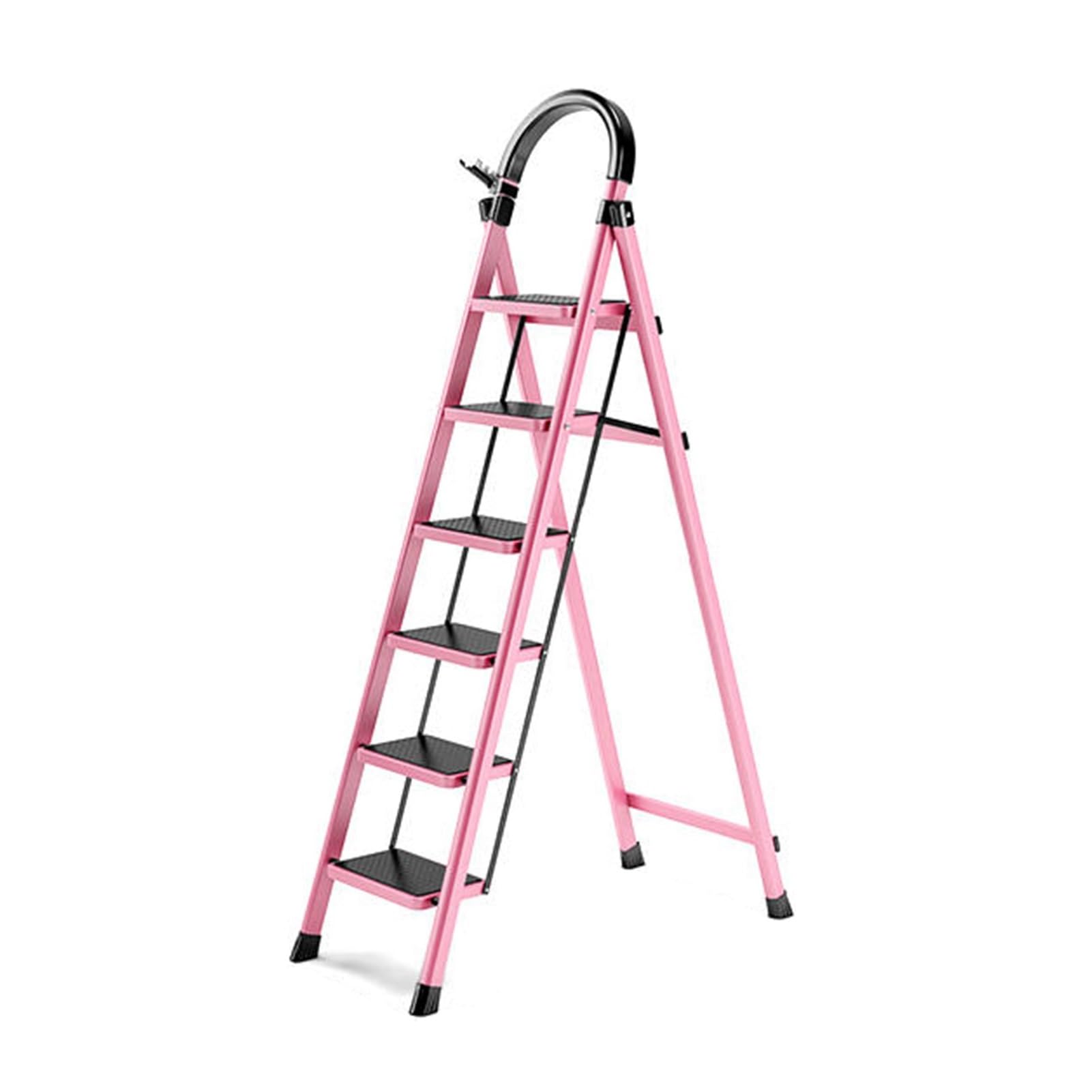 GeRRiT 6 Step Ladder Lightweight Aluminum Alloy Folding Ladder with ...