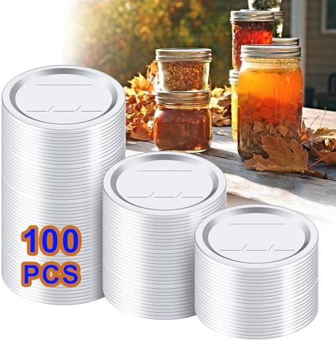 Amazon.com: 100PCS Canning jar lids for mason regular mouth 2.76in ...