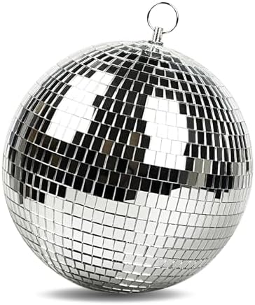Amazon.com: Mirror Disco Ball Sumono 12 Inch Mirror Ball Lightning Ball ...