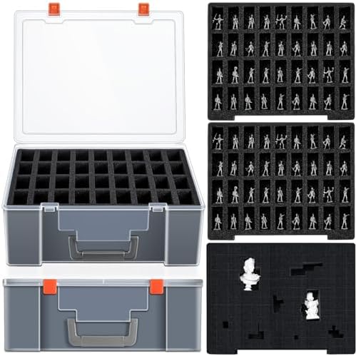 Amazon.com: Menkxi 2 Pcs Miniature Storage Figure Case 144 Slot Sturdy ...