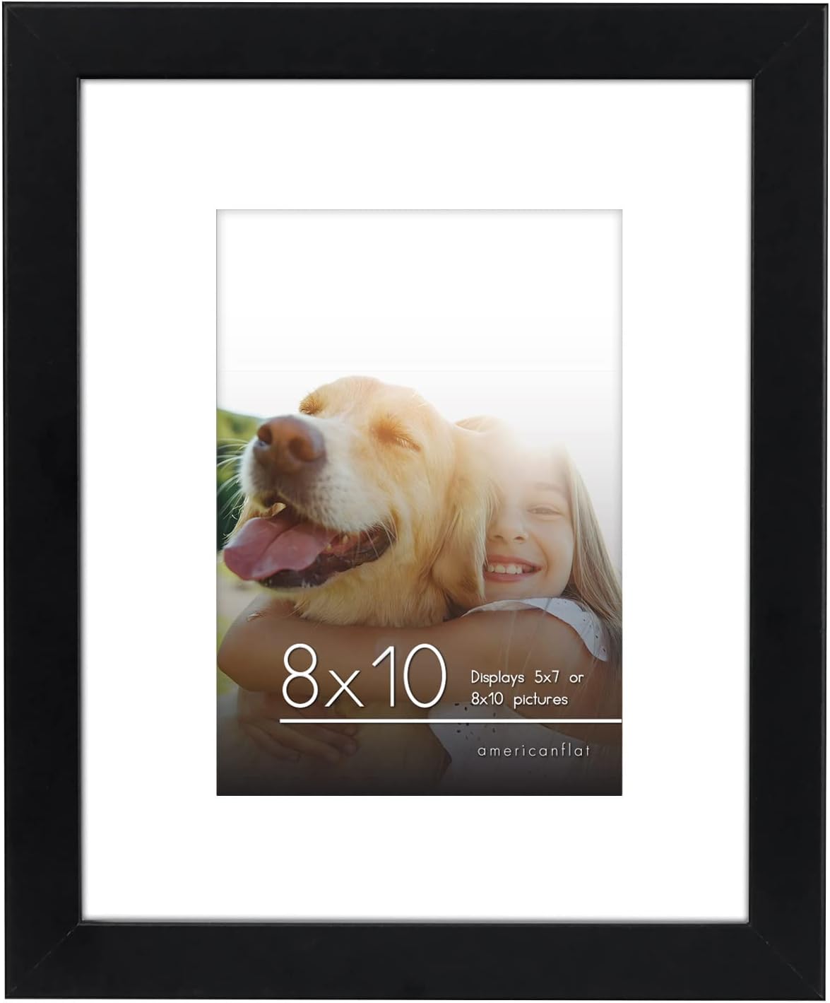 Amazon.com - Americanflat 8x10 Picture Frame in Black - Use as 5x7 ...