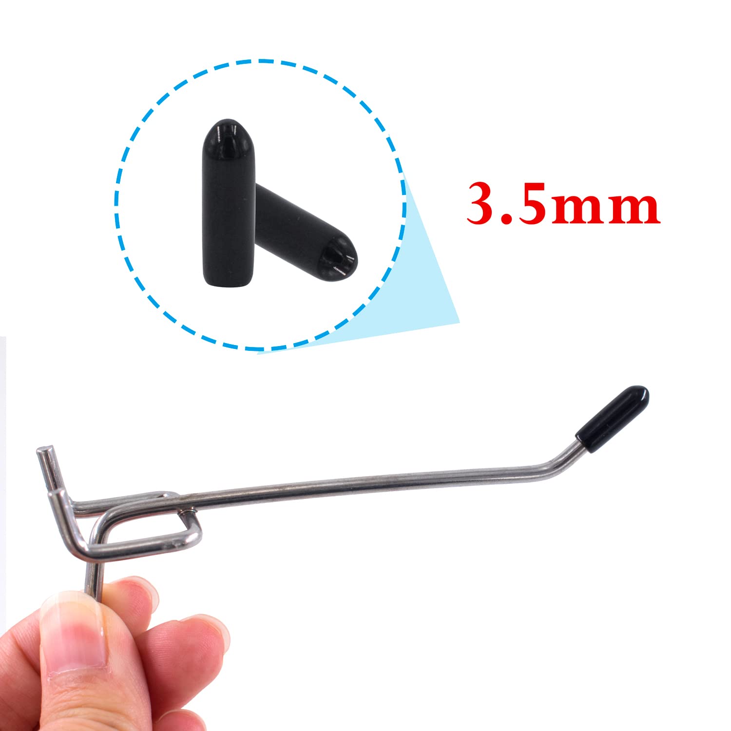 Snapklik.com : SnowTing 100pcs Pegboard Hooks Protector Peg Board Hook ...