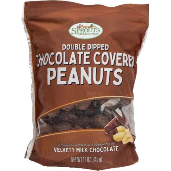 Amazon.com : Sprouts Double Dipped Milk Chocolate Peanuts - 12 oz (340g ...